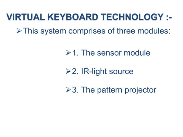 Virtual Keyboard (VKB)-Keyboard Without KEYS and Board | PPSX | Computer Peripherals | Computing