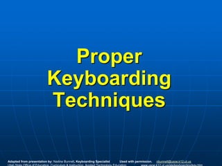 Keyboard techniques | PPTX