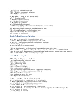 Keybshortc | PDF | Operating Systems | Computer Software and Applications