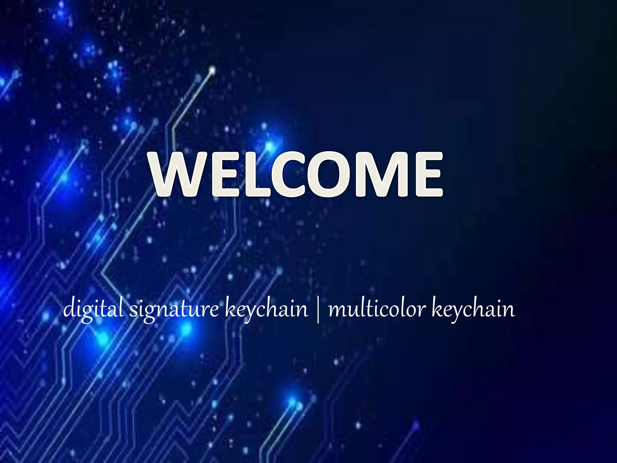 digital signature keychain | multicolor keychain | PPT