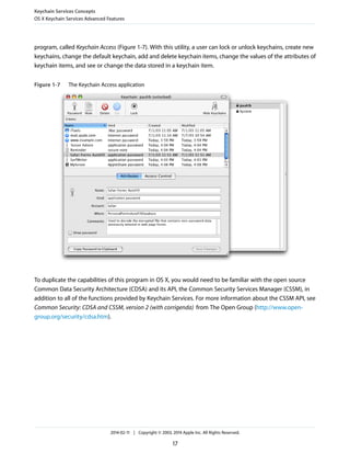 Keychain Services Programming Guide | PDF