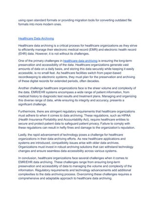 Key Challenges Healthcare Organizations Face with EMR_EHR Data ...