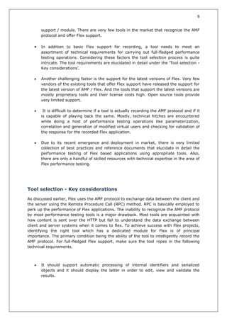 Key challenges in flex based performance testing | DOCX