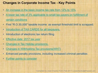 Key changes to oman corporate tax laws 2017 | PDF