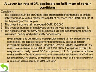 Key changes to oman corporate tax laws 2017 | PDF