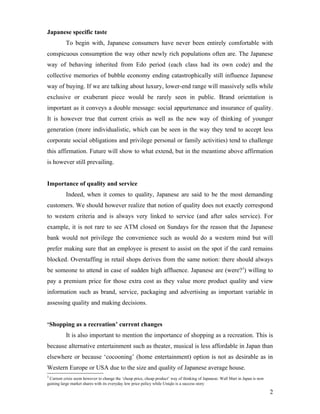Key Characteristics of Japanese Consumers | DOC