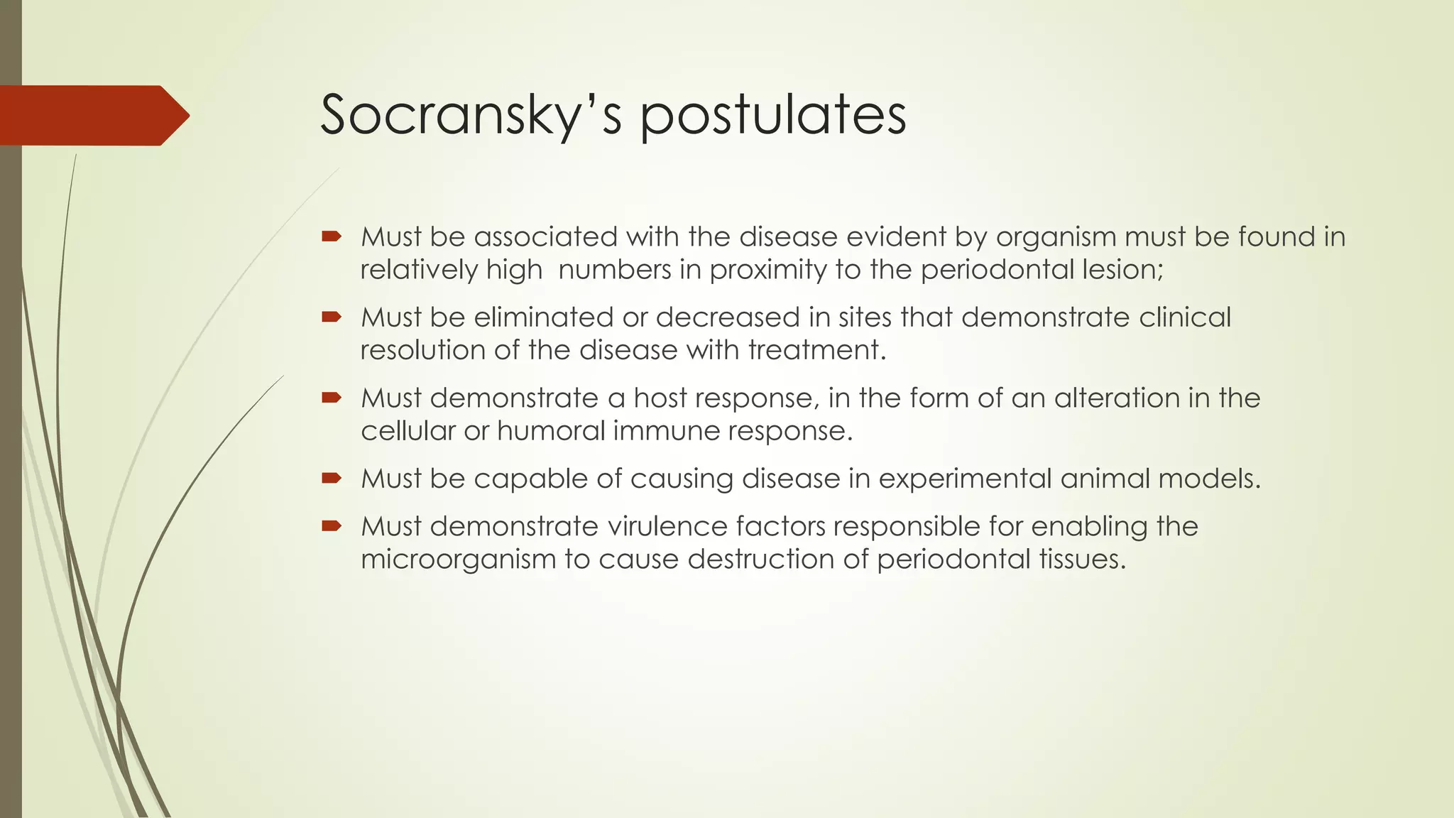 Key characteristics of specific periopathogens | PPTX