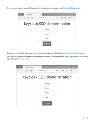 Keycloak Single Sign-On | PDF