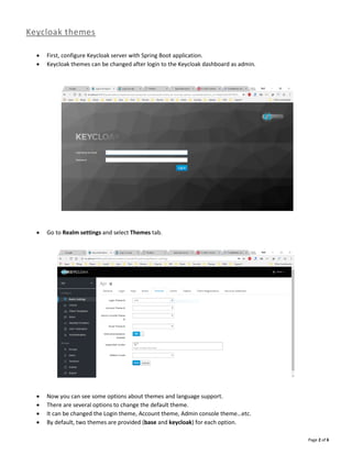 Keycloak theme customization | PDF