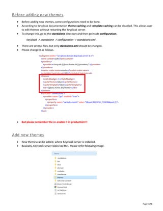 Keycloak theme customization | PDF