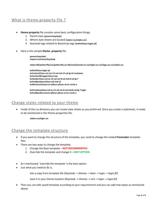 Keycloak theme customization | PDF