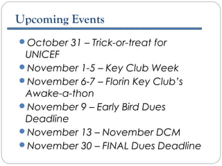 Key club 5th Meeting | PPT
