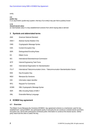Key Commitment Using CMS in ECMQV Key Agreement | PDF