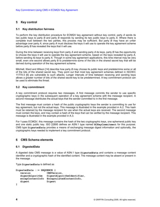 Key Commitment Using CMS in ECMQV Key Agreement | PDF