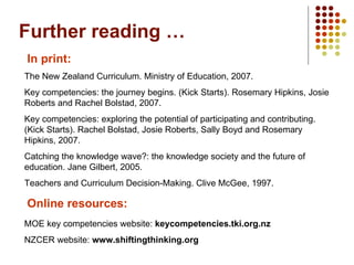 Key Competencies - from The New Zealand Curriculum to classroom | PPT