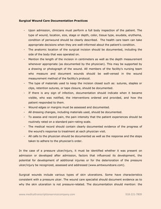 Key components of documenting wound assessment and care converted | PDF