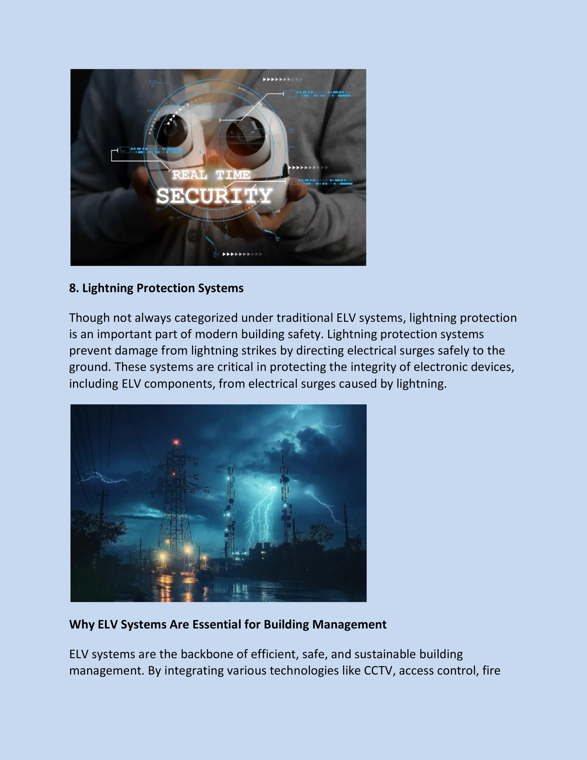 Key Components of ELV Systems and Their Roles in Building Management | PDF