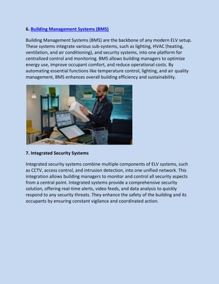 Key Components of ELV Systems and Their Roles in Building Management | PDF