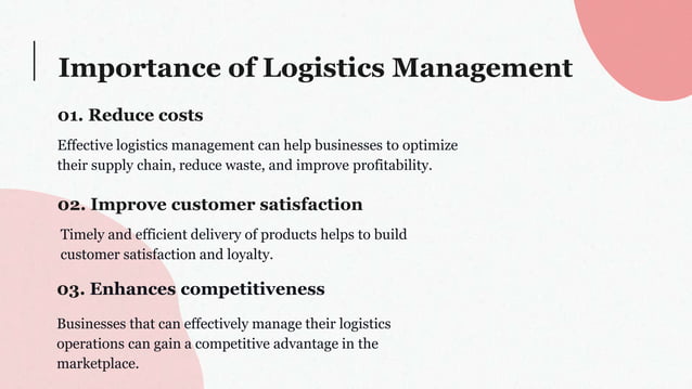 Key Components of Logistics Management - EXE Logistics Solutions | PPT