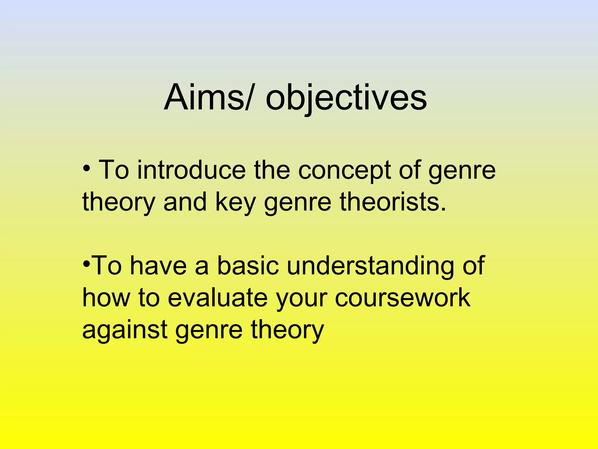 Key concept genre rick altman | PPT