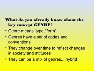 Key concept genre rick altman | PPT
