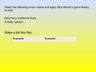Key concept genre rick altman | PPT