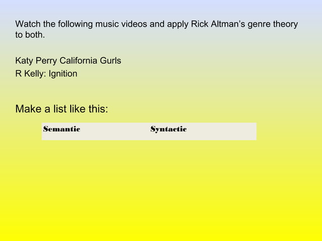 Key concept genre rick altman | PPT | Genres