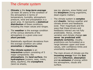 Key concepts in Climate Science | PPTX