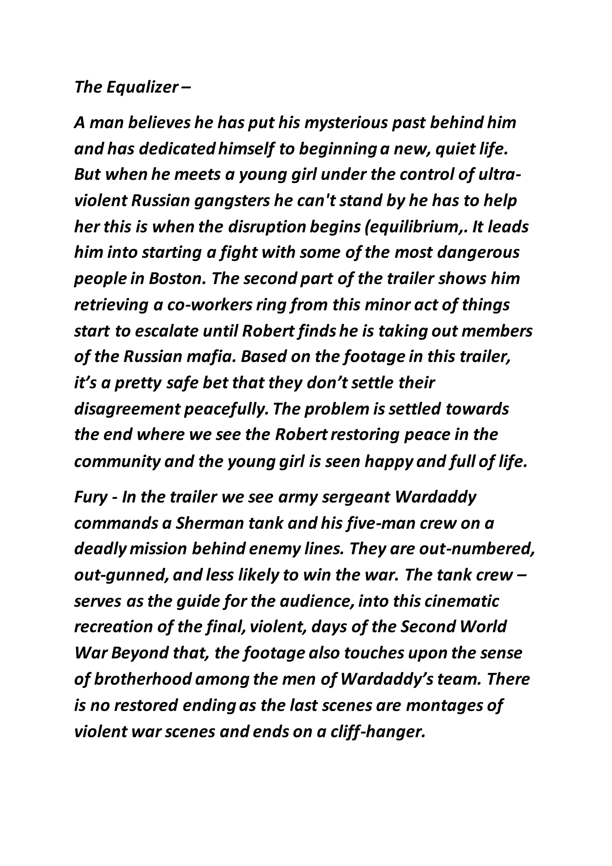 Key concepts in action movie trailers | PDF