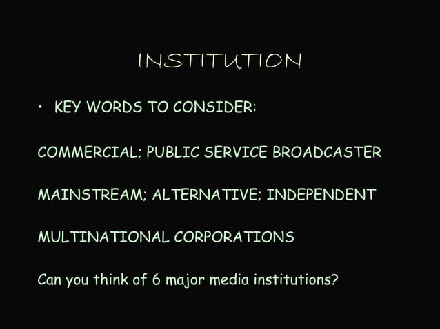 Media 7 Key concepts | PPT