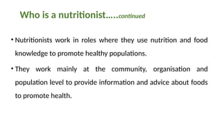 Key concepts and Terminologies in nutrition | PPTX