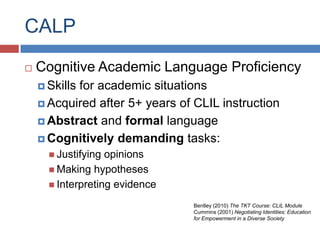 Key concepts in clil | PPTX