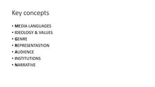 Key concepts of media | PPTX