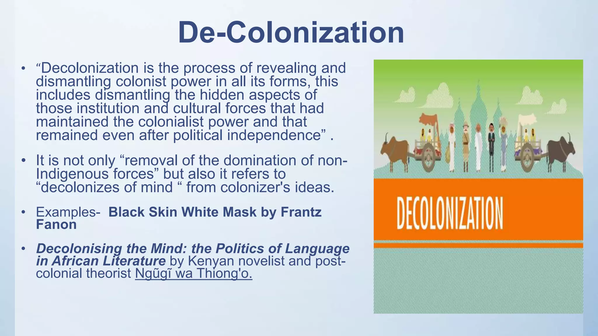 Key concepts of Postcolonial literature | PPTX