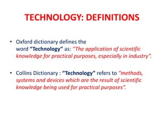 Key concepts of Technology Management | PDF