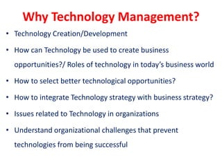 Key concepts of Technology Management | PDF