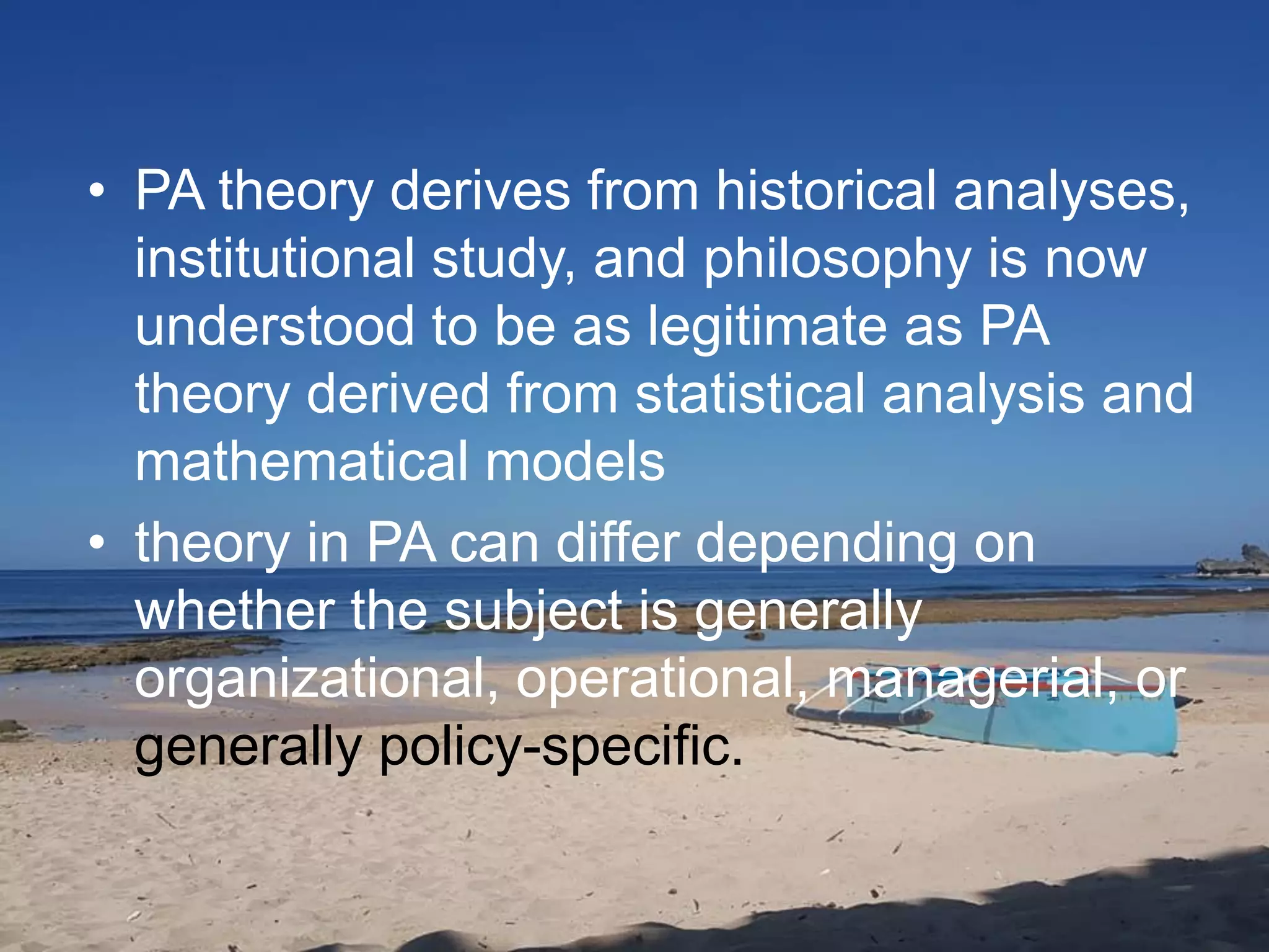 Key Concepts, Theories of Public Administration | PDF | Education