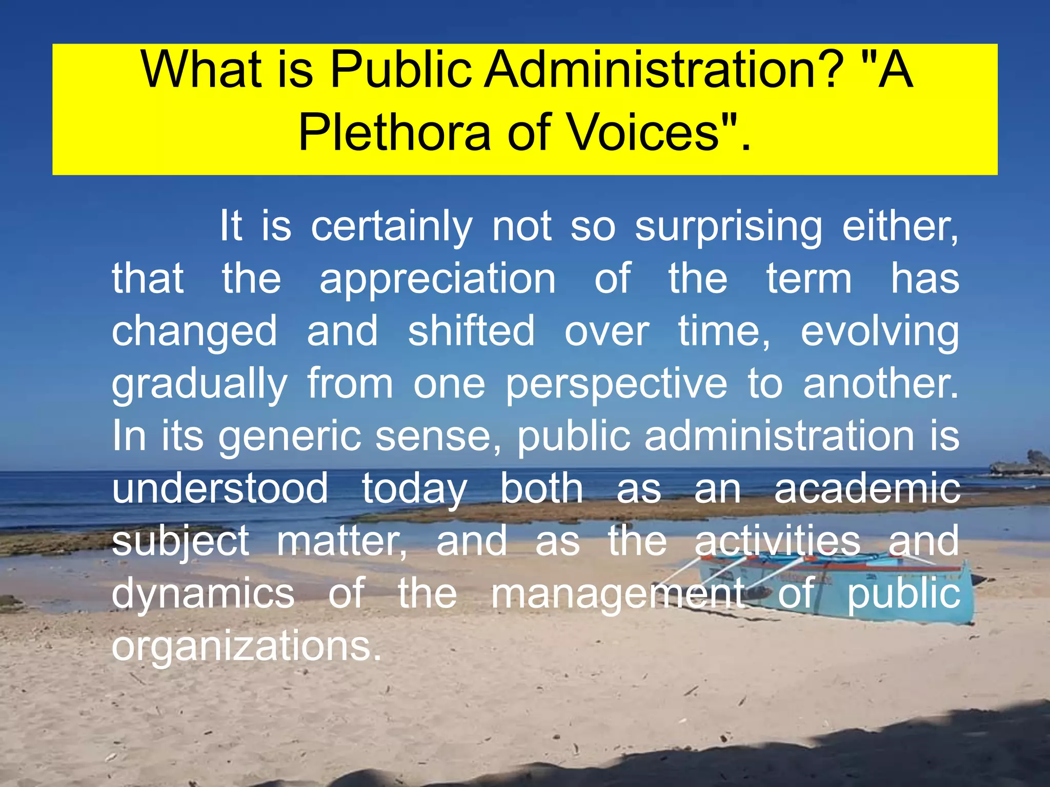 Key Concepts, Theories of Public Administration | PDF