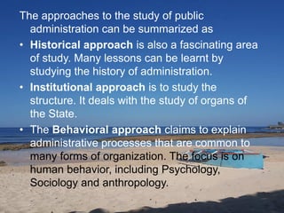 Key Concepts, Theories of Public Administration | PDF
