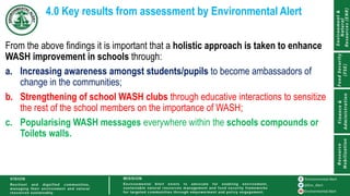 Key consideration on advancing improvement of Water, Sanitation and ...