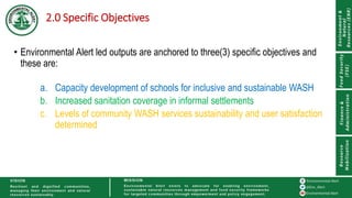 Key consideration on advancing improvement of Water, Sanitation and ...