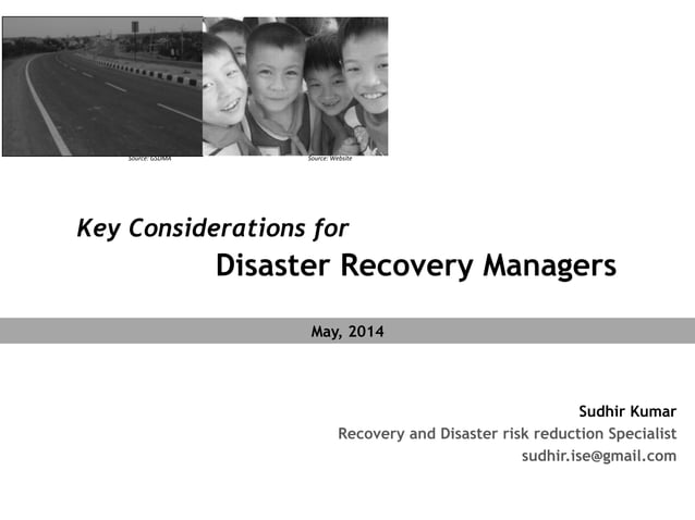 7 Key considerations in disaster recovery and reconstruction | PDF ...