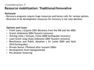 7 Key considerations in disaster recovery and reconstruction | PDF