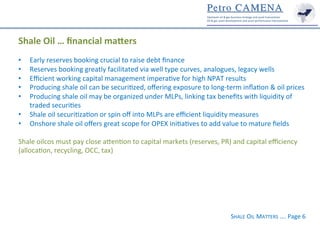 Key criteria for shale oil | PPT