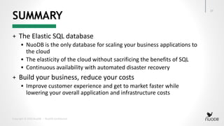 Key Database Criteria for Cloud Applications | PPT