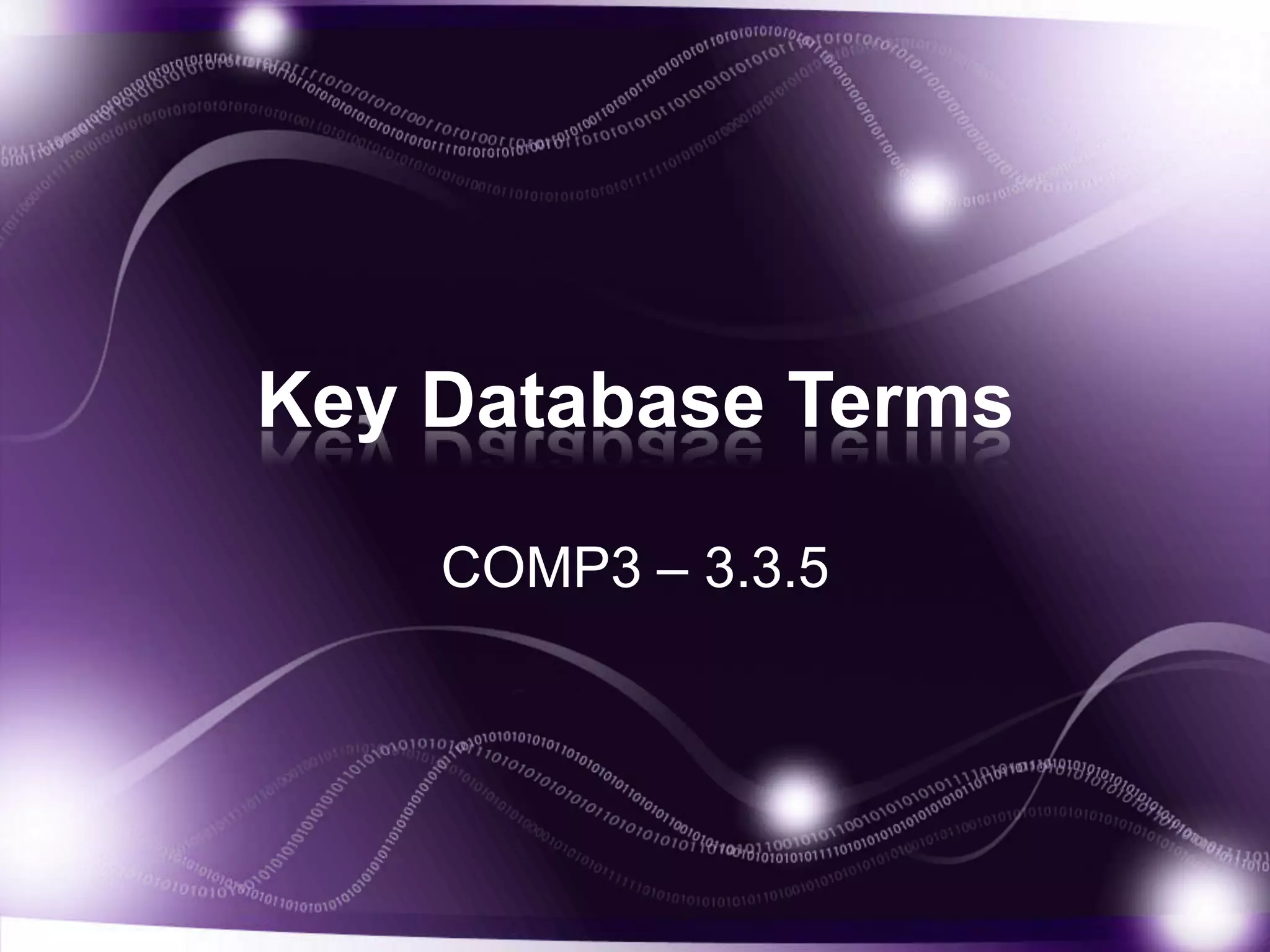 Key database terms | PPTX