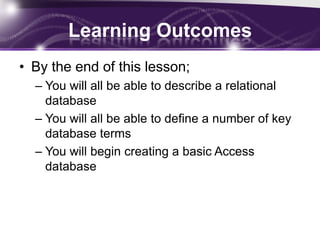 Key database terms | PPTX