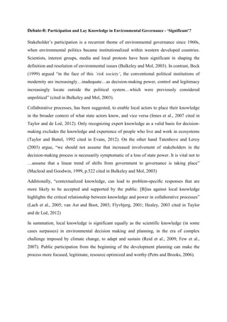 Key Debates in Environmental Governance | PDF