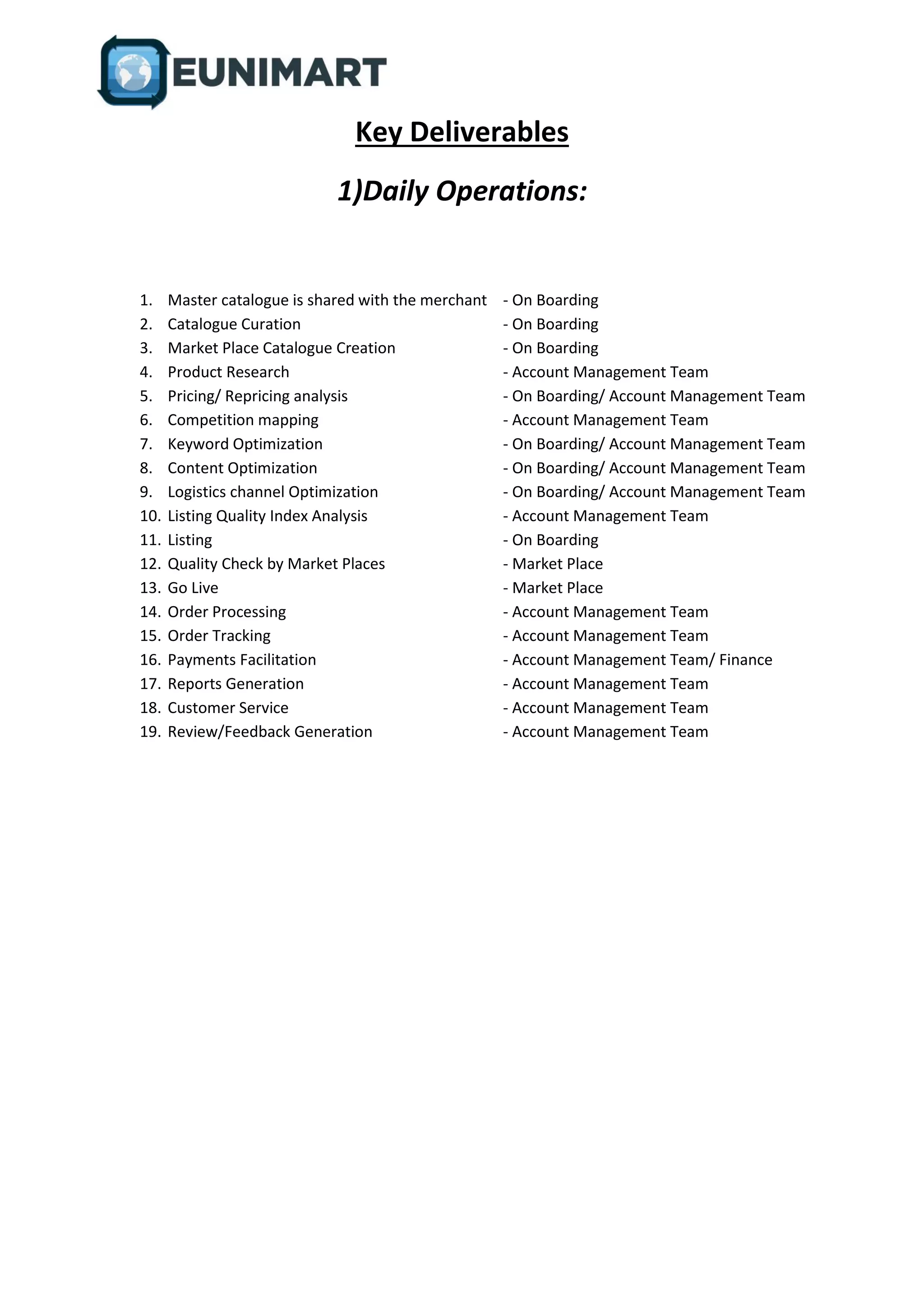 Key deliverables | PDF