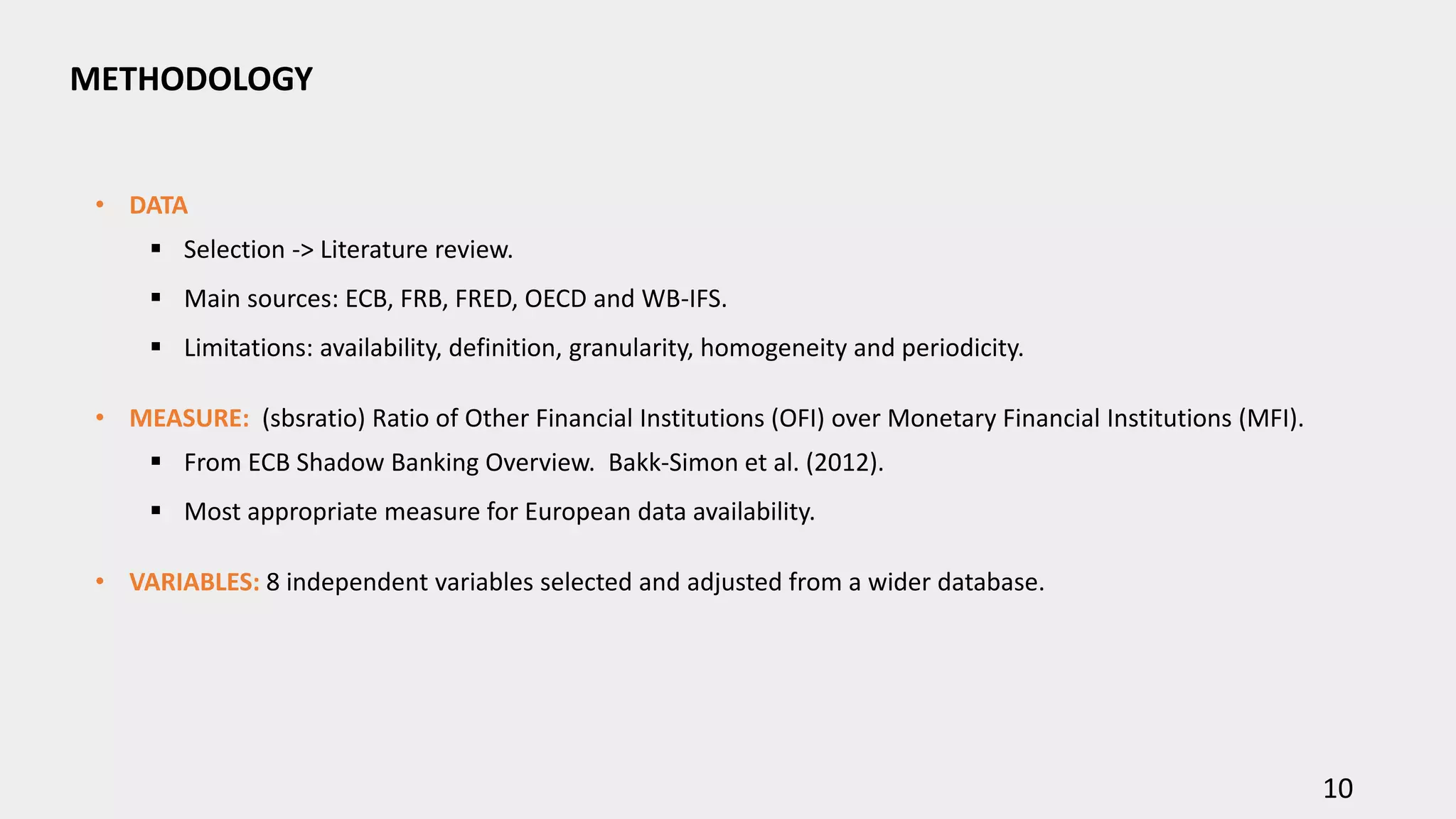 Key determinants of shadow banking | PPTX